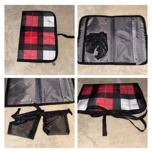 thirty-one | Bags | Thirtyone Red And Black Plaid Toiletryjewelry Bag ...
